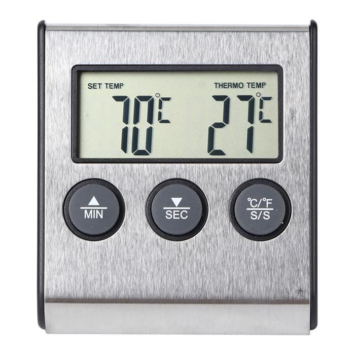 EJ.life Meat Thermometer, 19.3cm / 7.6in Long Temperature Probe Digital ...