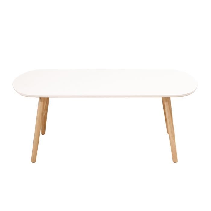 Table basse design classique et simple - YIPEEMA - Blanc - 110 x 55 x ...
