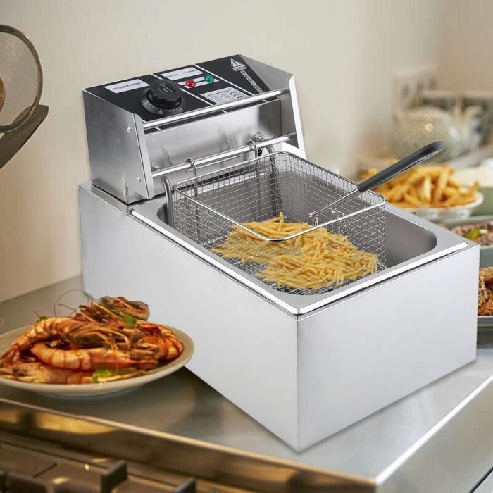 2500W Friteuse électrique 10L Multifonction avec Panier simple Anti ...