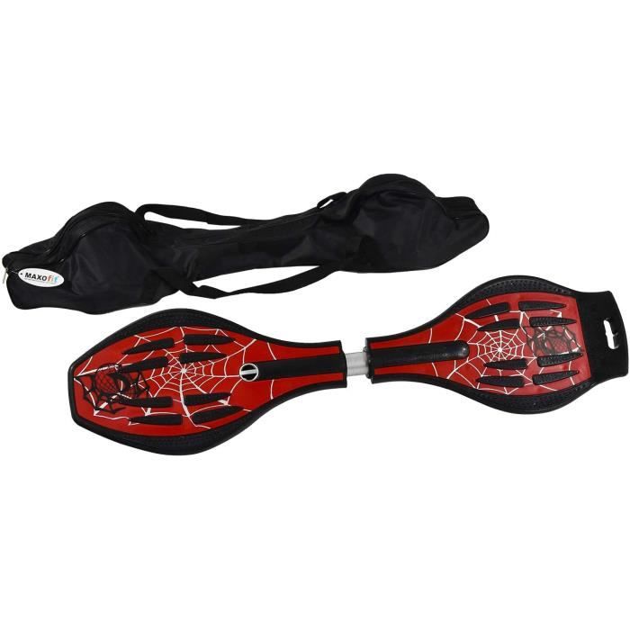 MAXOfit® Waveboard XL «Spider Red», charge max. 95 kg , roues ...