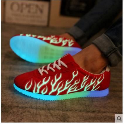 7 Couleur Unisexe Homme Femme USB Charge LED Lumière Lumineux ...