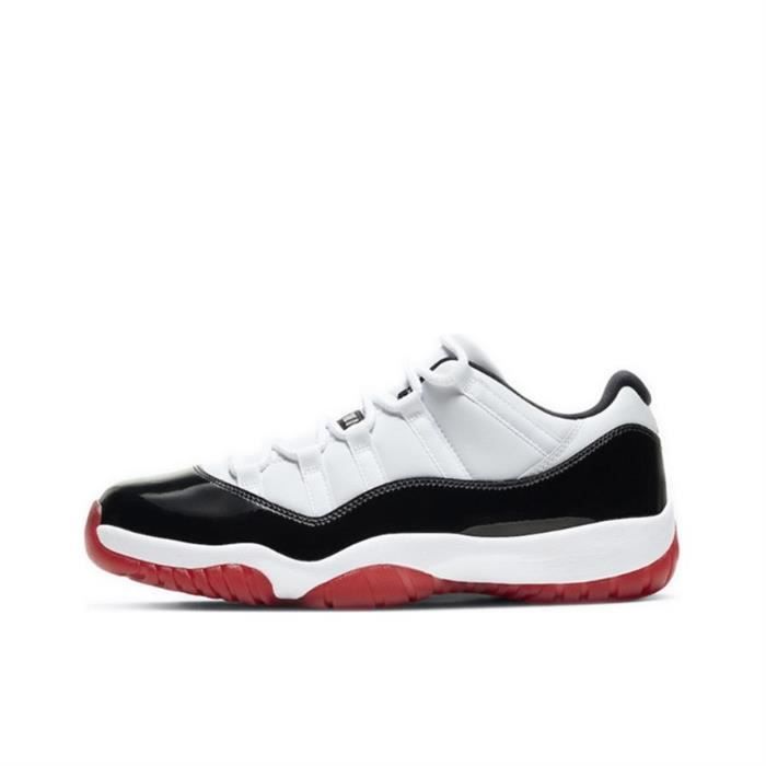 Jordan 11 Retro Low Concord Bred Blanc - Cdiscount Chaussures