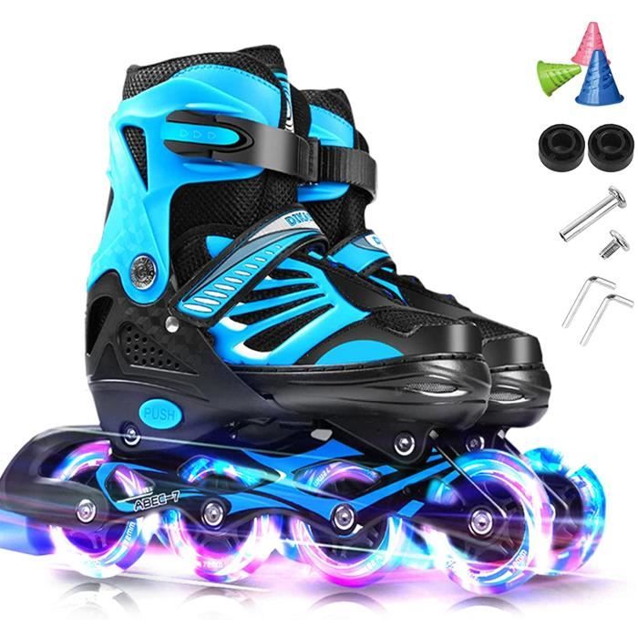 Rollers en ligne pour Enfant RUMOCOVO® avec Roues Lumineuses - Noir ...