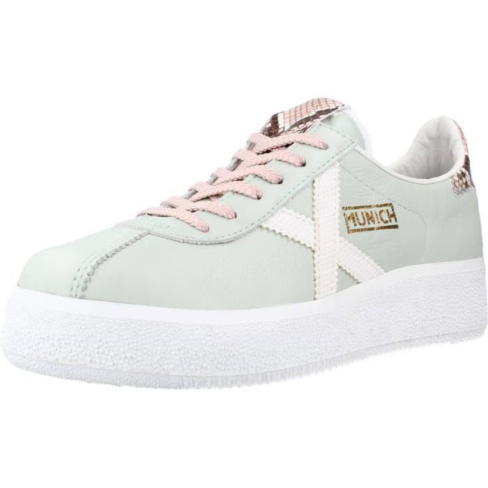 Basket adulte - MUNICH - 117702 - Caoutchouc - Lacets - Vert Vert - Cdiscount Chaussures