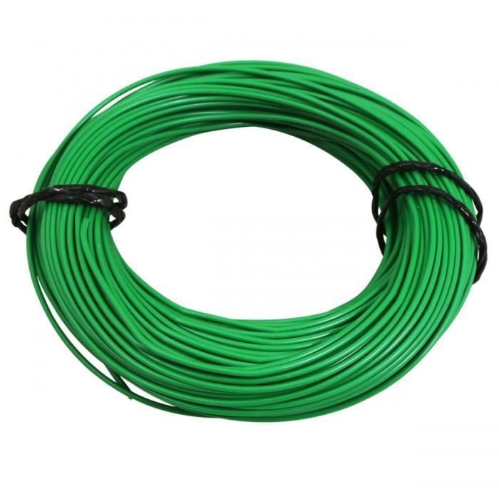 Fil électrique vert multibrin 9/10 0.75mmÂ² x 50m - RSM - Bobine ...