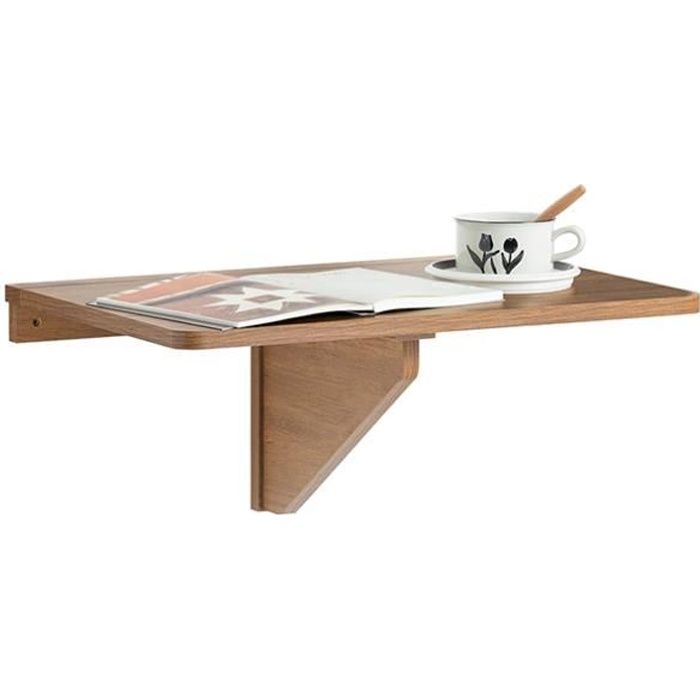 SoBuy FWT03-PF Table Murale Rabattable en Bois L60×P40cm - Écru ...
