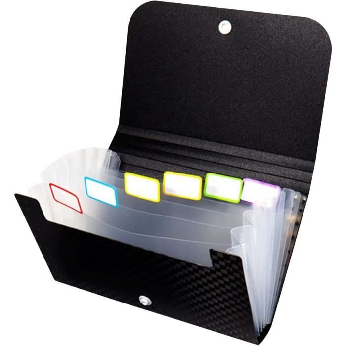 BMBN Dossier accordéon A6 Dossier de reçus Extensible Fermeture de ...