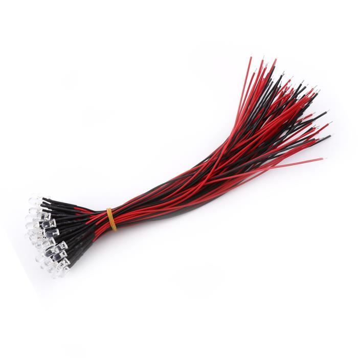 Diodes LED pré-câblées - SURENHAP - 50pcs - 9-12V - Économie d'énergie ...