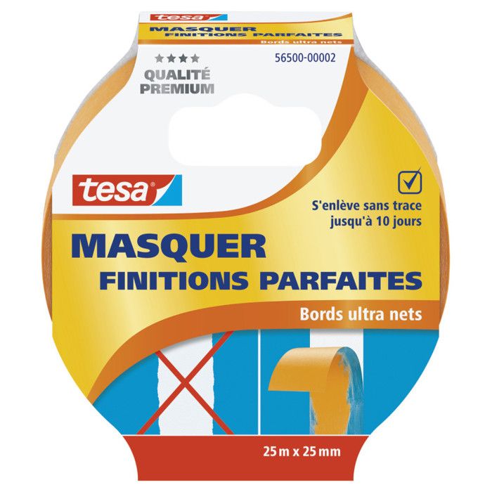 Ruban de masquage finitions parfaites Tesa 25m x 25mm - Cdiscount Bricolage