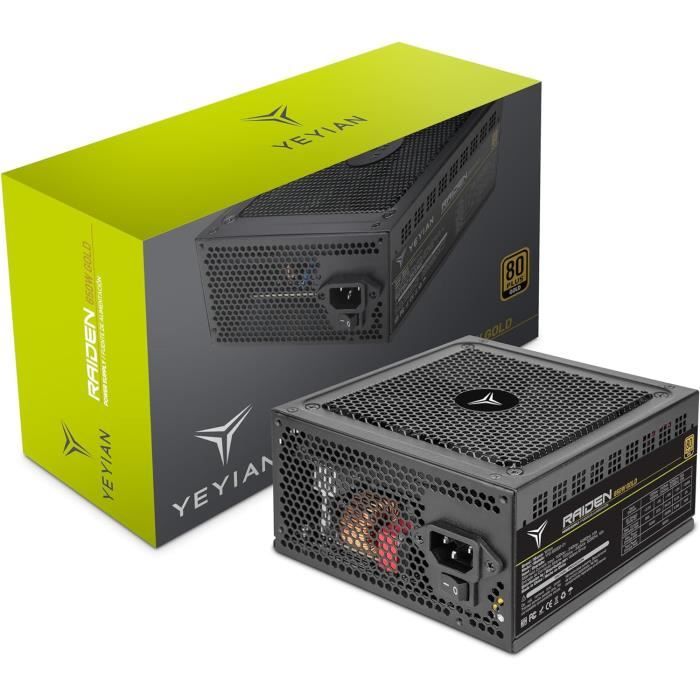 Raiden Alimentation PC Semi-Modulaire 650 W 80+ Gold | PCIe 6+2 | Atx ...