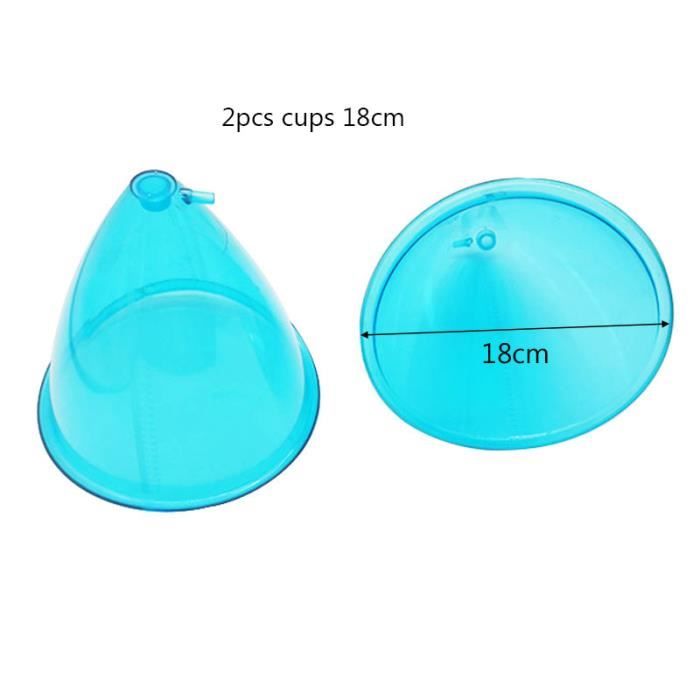 APPAREIL DE MASSAGE,18cm cups--Pompe à vide bleue de grande taille 21cm ...