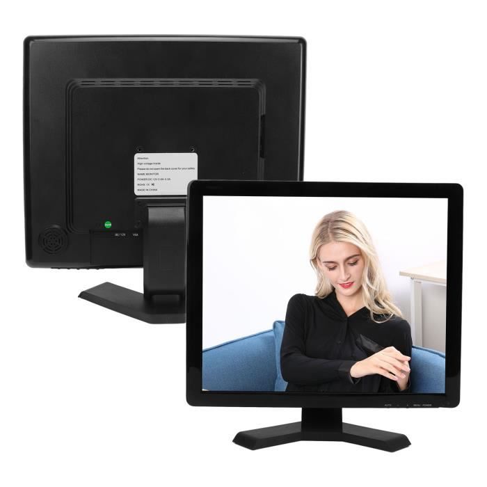 ZJCHAO Moniteur LCD 19 pouces avec entrées multiples HD pour ordinateur ...