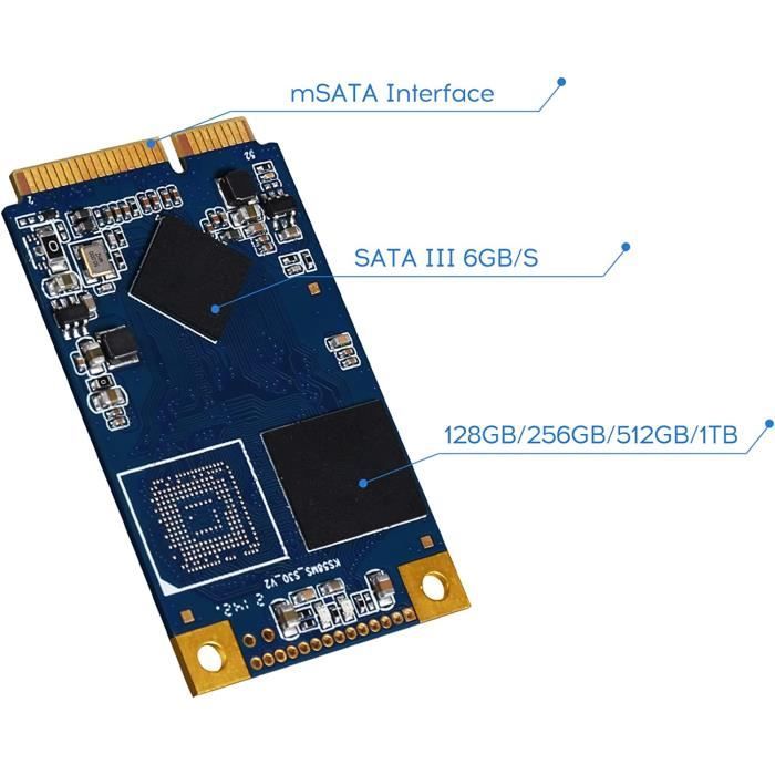 Mini disque SSD interne SSD SATA III 256 Go 6 Go-s pour Ultrabook ...