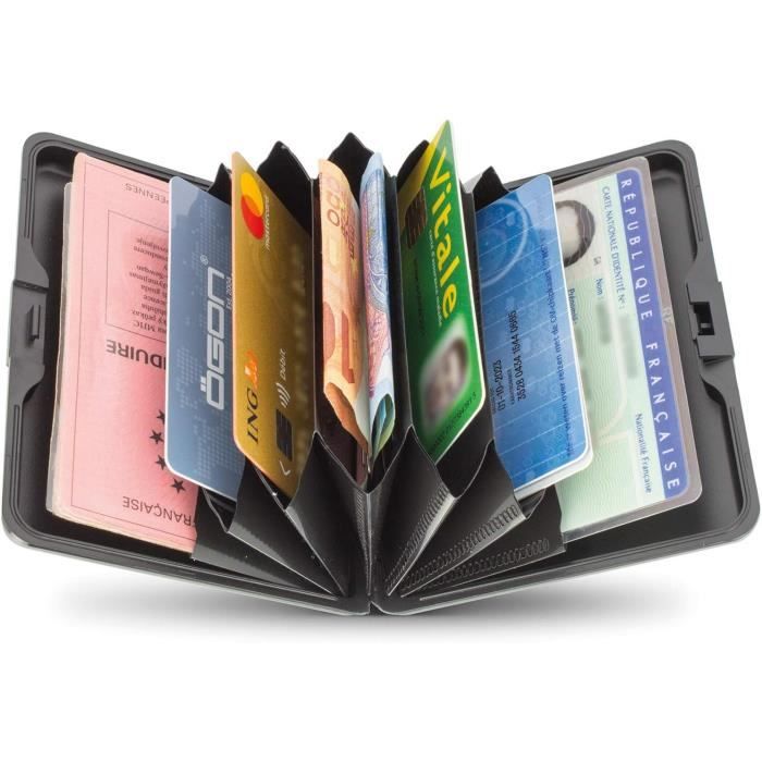 Portefeuille En Aluminium Big Stockholm - Format Carte D'Identité Et Permis De Conduire - Porte ...