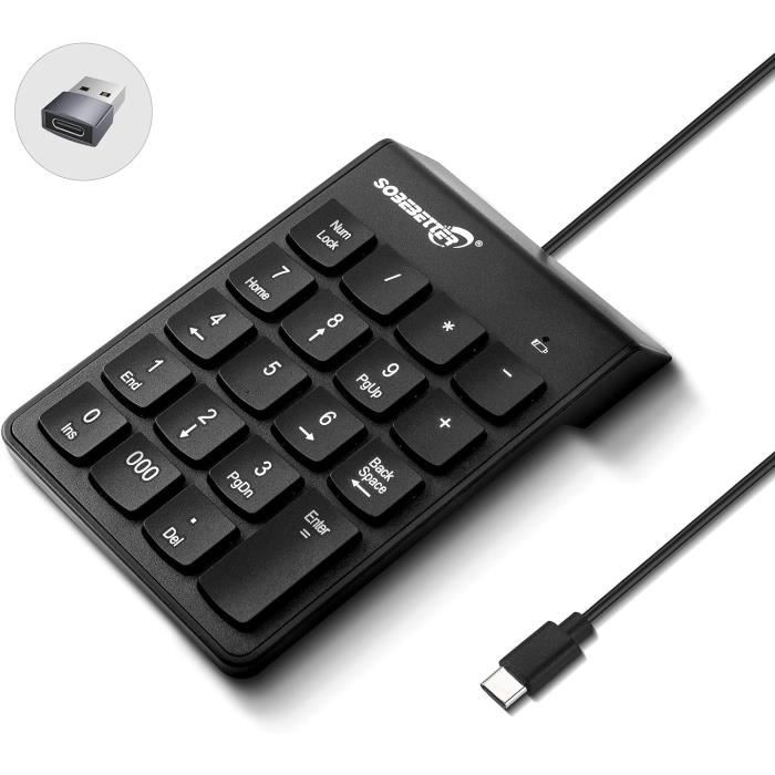 Pavé Numérique Mécanique À 19 Touches De Type C-Usb Compatible Avec Les ...