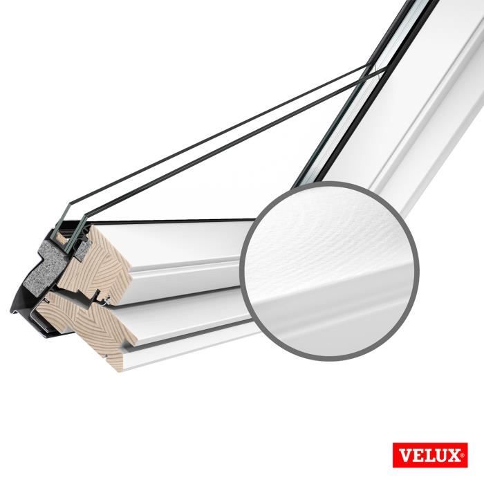 VELUX Fenêtre de toit GGL CK02 2076 (55 x 78 cm) bois, avec vitrage 76F ...
