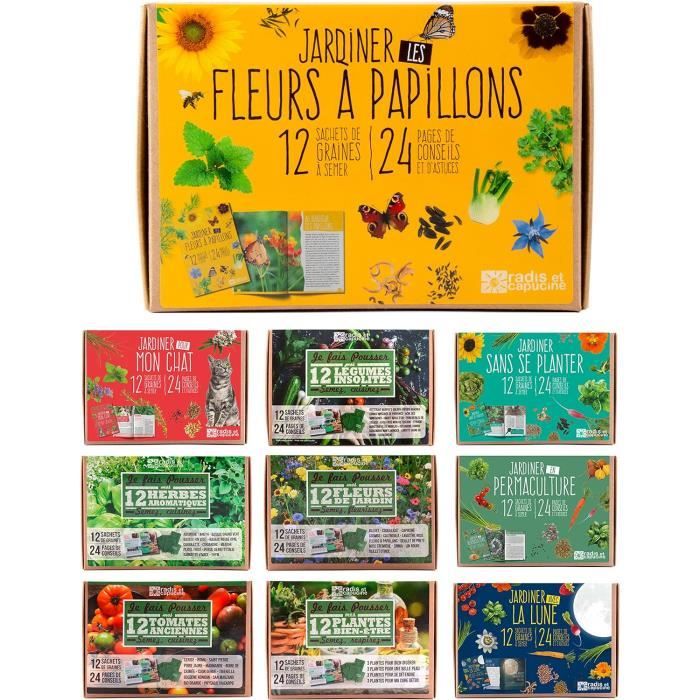 Coffret De 12 Sachets De Graines À Semer - Jardiner Les Fleurs À ...