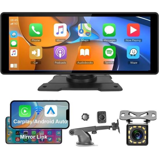Carplay Écran Voiture Android Auto sans Fil, Écran Tactile HD IPS 10,26 ...