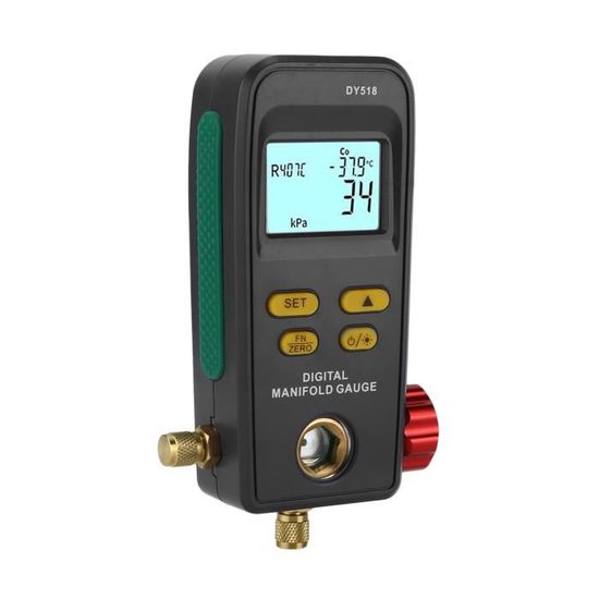 Akozon Digital Manifold Guage, LCD Backlight Digital Manifold Meter for ...