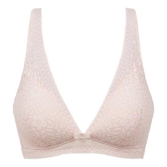 Dim Sublim, Soutien-gorge triangle dentelle recyclée Blc rose ...