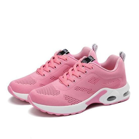 Basket Femme Chaussures Mesh Run Feminine Respirante Chaussure Rose ...