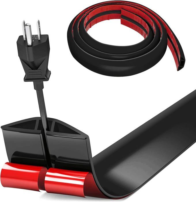 Cache Cable Sol, Petit Canal De Câble Flexible,1M X 5Cm Goulotte Passe ...