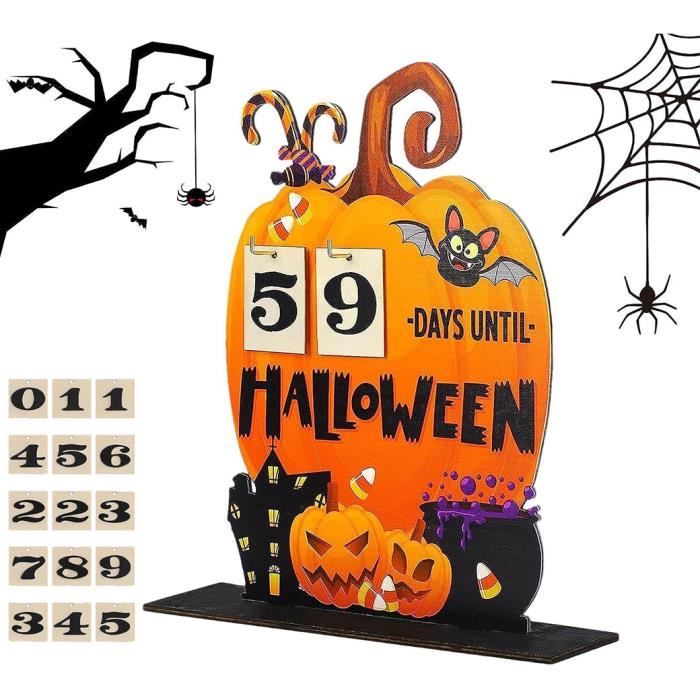 Calendrier de l'Avent Halloween - ZGEER - Compte à Rebours en Bois ...
