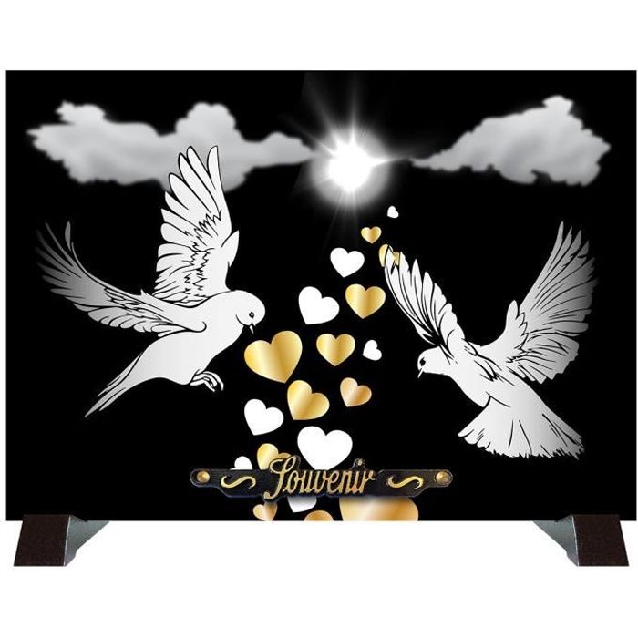 PLAQUE FUNERAIRE deux colombes - Cdiscount Au quotidien