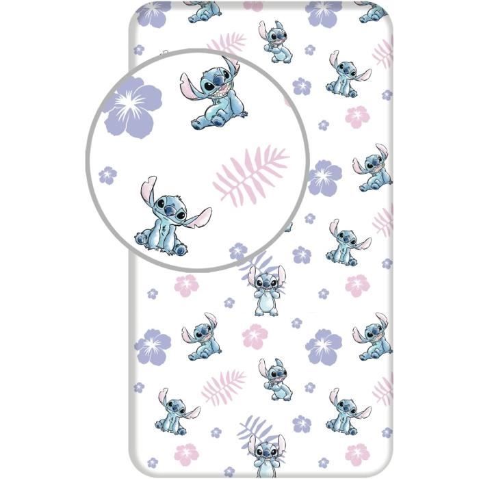 Drap housse stitch love 90 x 200 cm 100% coton - Cdiscount Maison