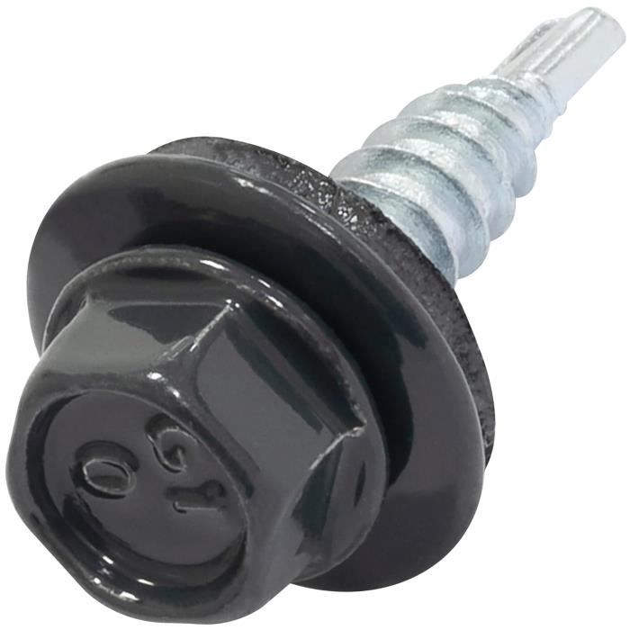 C73100 - Lot De 80 Vis À Tôle Autoperceuses Ø4.8X20 Mm + Rondelle D ...