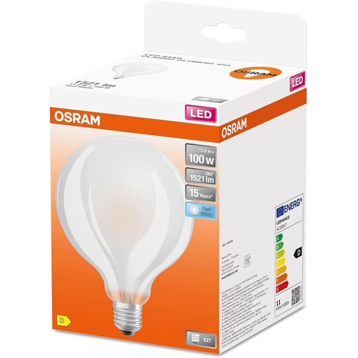 Osram Led Star Globe95 Ampoule Led à Filament Mat En Forme De Globe