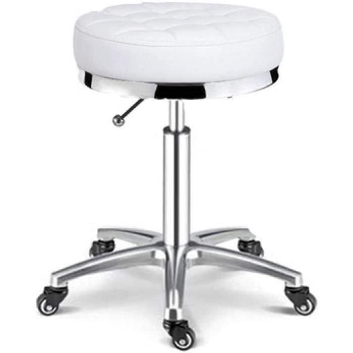 Tabouret roulant WEYE - Noir - Réglable en hauteur - Poids supporté 160 ...