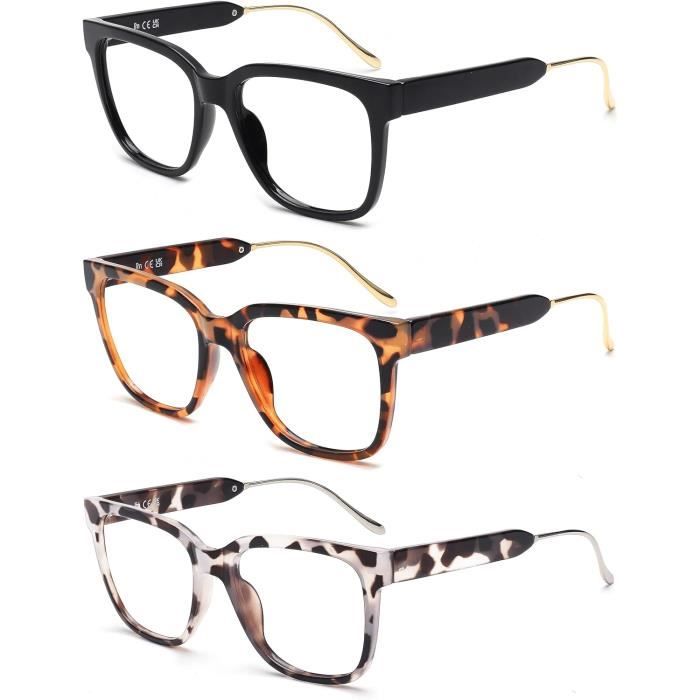 3 Pack Lunettes De Lecture Classiques Carré Pour Femme Hommes, Rétro ...