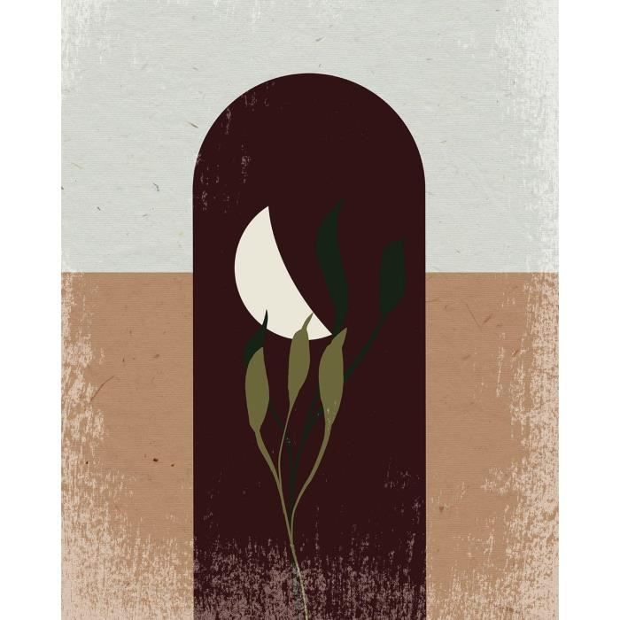 Tableau Mural Silence Half Moon - 40 X 50 Cm - Décoration Murale Pour ...