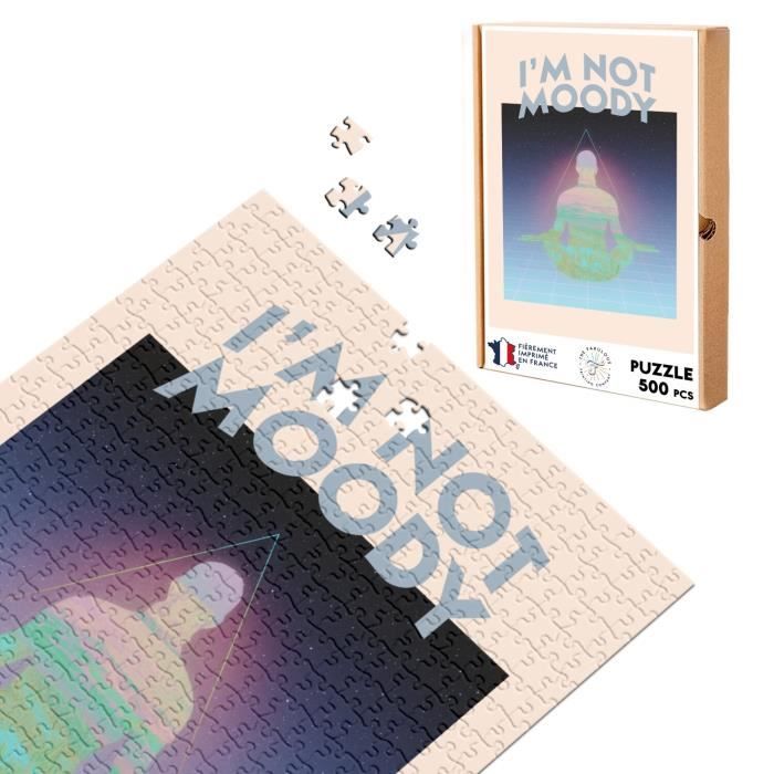 Puzzle Classique 500 pièces I'm Not Moody Collage Vintage Illustration ...