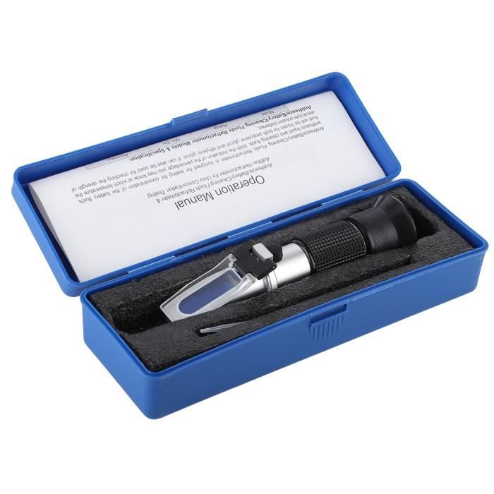 Réfractomètre à électrolyte, testeur d'antigel portatif 4 en 1, point ...