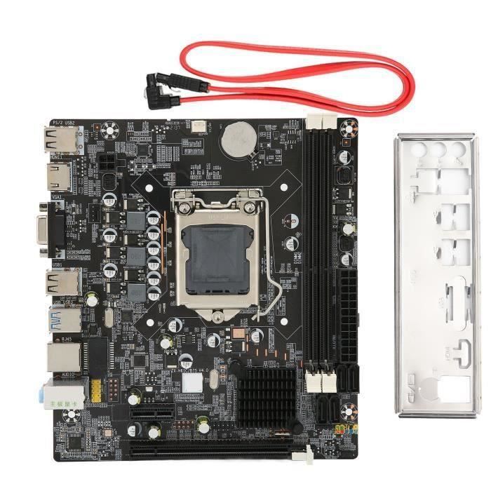 Great-Carte mère d'ordinateur de bureau carte mère DDR3 LGA 1155 SATA30 avec double interface ...