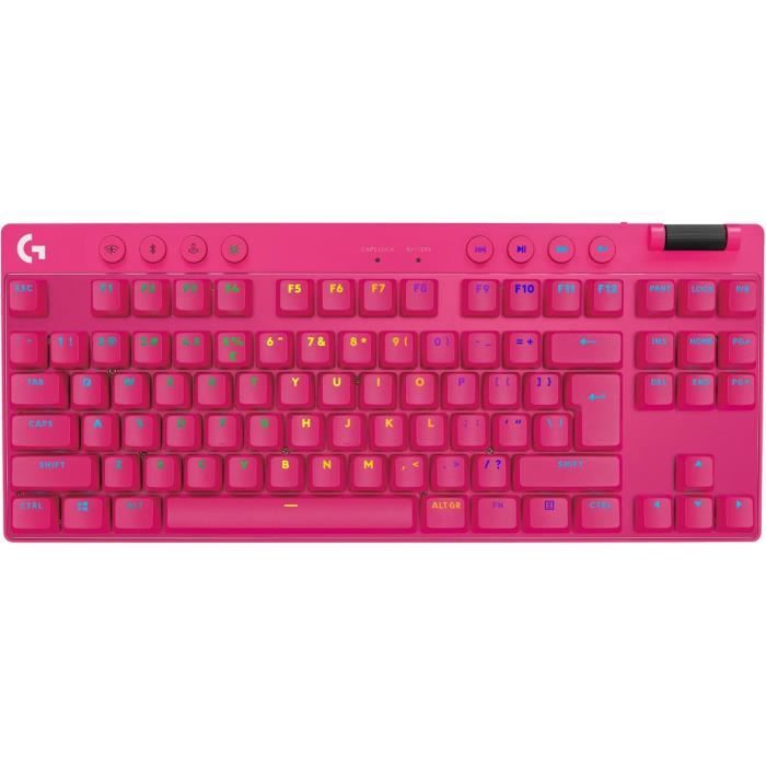 Clavier Gaming - LOGITECH G - PRO X TKL - Sans fil - Magenta ...