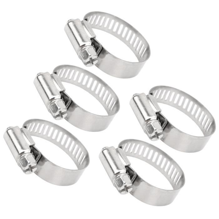 Qiilu Collier de tuyau à vis 100pcs Collier de Tuyau 18‑32mm Clip de ...