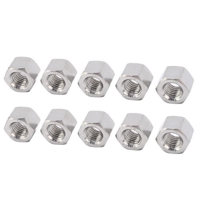 Friend-écrou d'accouplement de tige 10 pièces écrou d'accouplement hexagonal M12 tige en acier ...