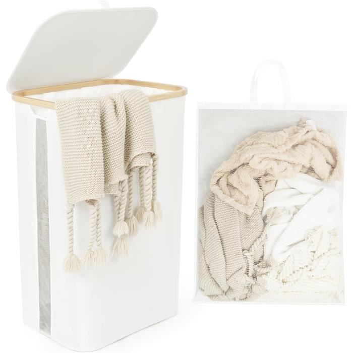Panier À Linge Avec Couvercle,1 Panier À Linge En Tissu Pour Le Linge ...