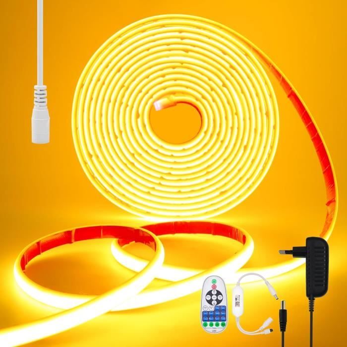 12V Cob Ruban Led, Ip68 Étanche, 320Leds-M Super Lumineux Bandeau Flexible Ruban Led Light Strip ...