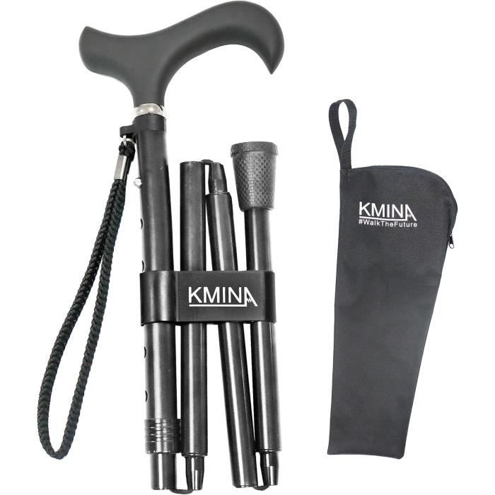 Canne de Marche Pliable Homme - SSS - KMINA Pro - Noir - Adulte ...