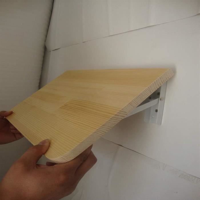 Table Murale Rabattable - Bois Massif - Table Murale Table À Manger Étagères De Cuisine Table De ...