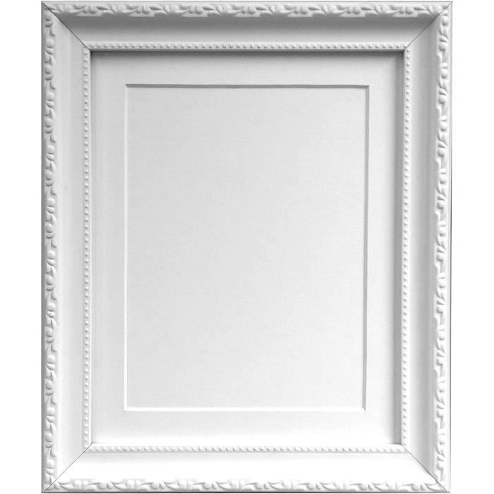 Cadre Photo Tableau Poster Blanc Avec Contour Blanc, Plastique, 30Mm ...