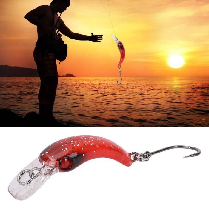 VINGVO Leurre Minnow Leurre dur réaliste Minnow Bait avec crochet de ...