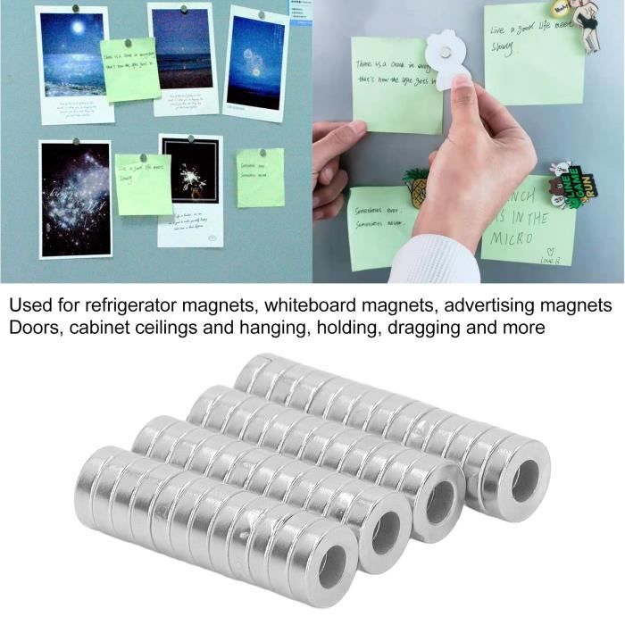YOSOO aimant néodyme puissant trou 50 Pcs Heavy Duty Rond Aimant ...
