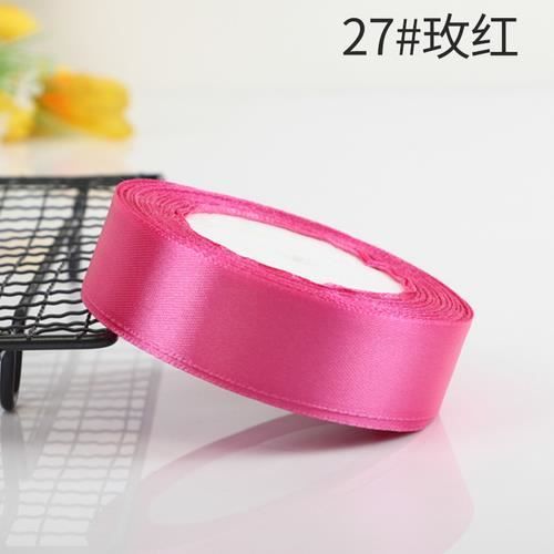 Ruban,rose-50mm--Rouleau De Rubans En Satin De Soie, 25 Mètres-rouleau ...