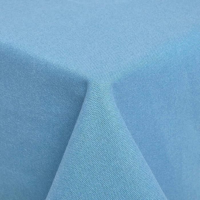 Nappe De Table Rectangulaire, Linge De Table En Coton Uni Bleu Foncé ...