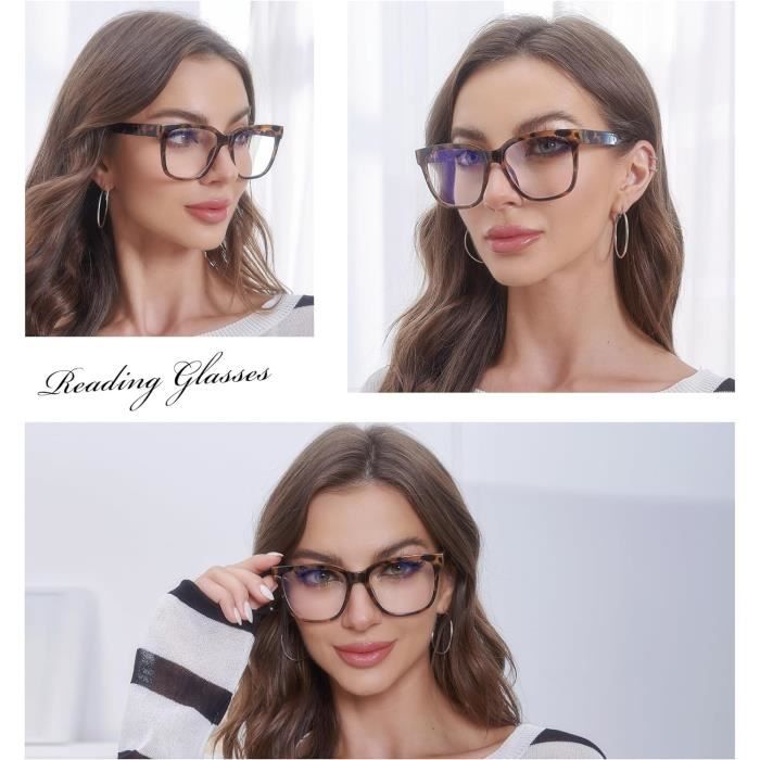 3 Pack Lunettes De Lecture Classiques Carré Pour Femme Hommes, Rétro ...